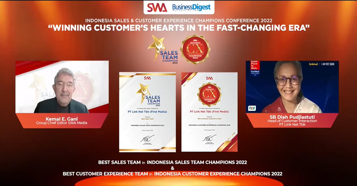 Link Net Sabet Penghargaan ICXC dan ISTC 2022